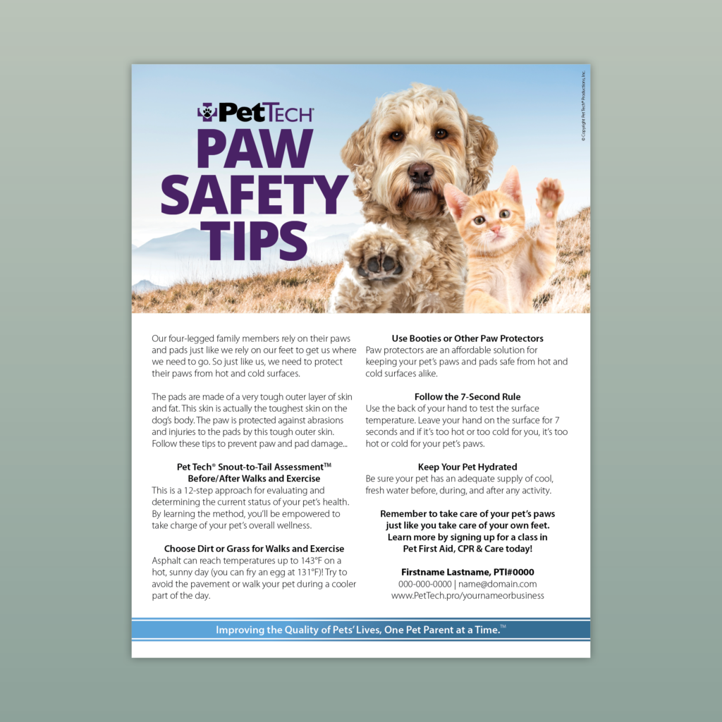 Paw Safety Tips Flyers - Pet Tech Marketing